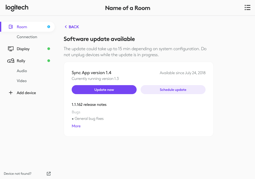 Sync App Version Management Logitech B2b Support